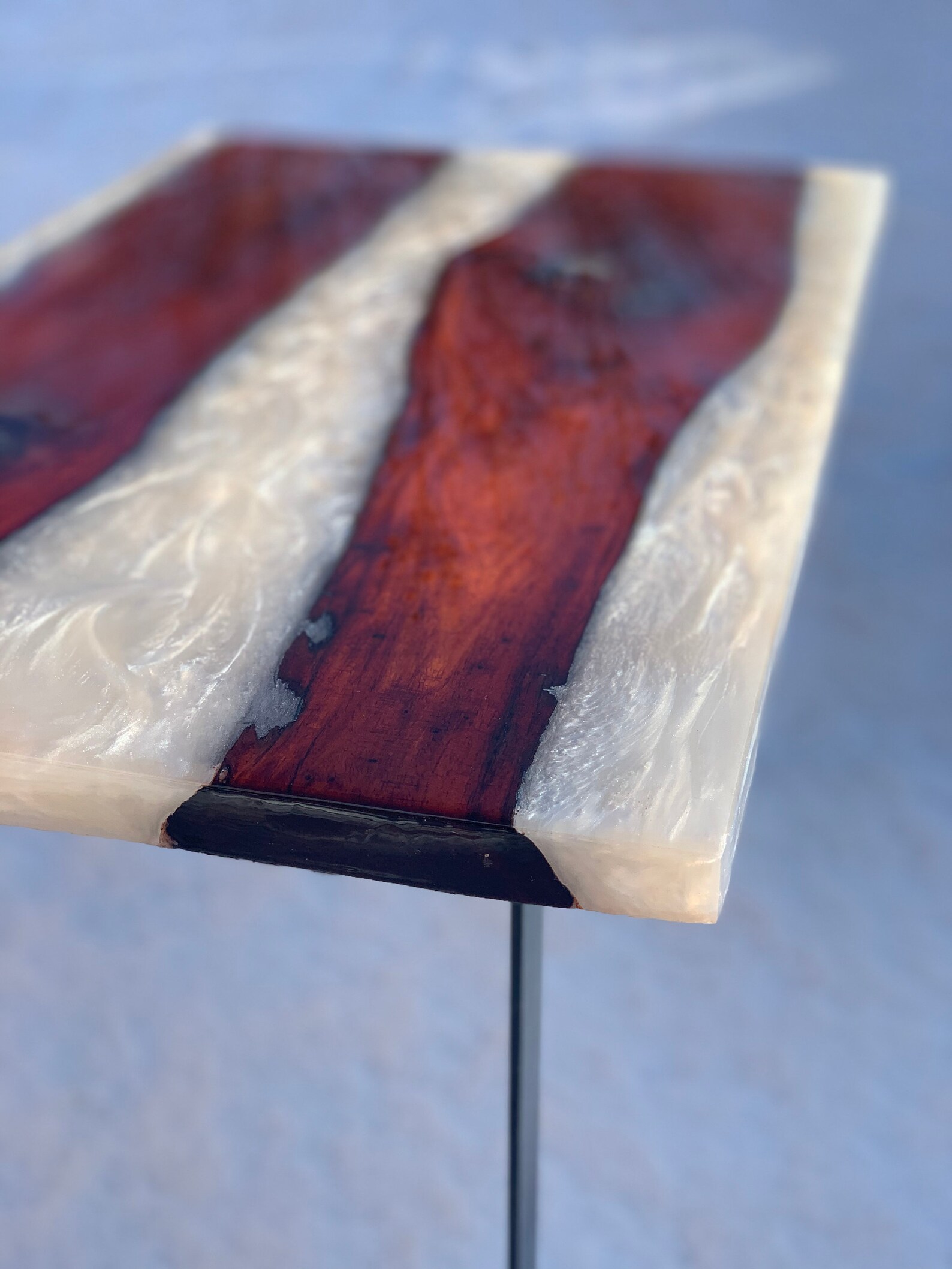 Epoxy Resin End Table - Live Edge - Etsy