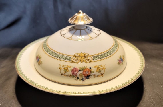 Round Covered Butter Dish Noritake China Delrose Made in Japan | Etsy