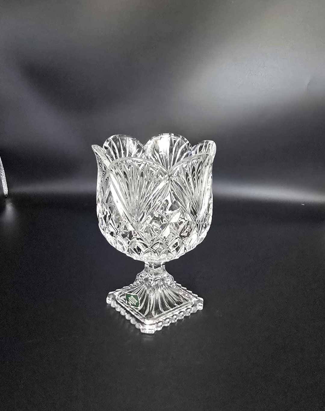 7 Inch Flower Vase Godinger Shannon Collection 24% Lead Crystal Made in ...