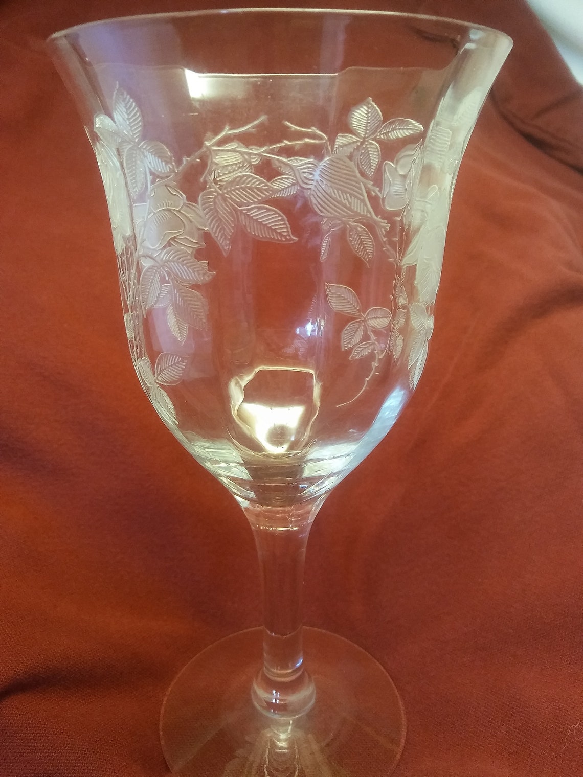 Tiffin Franciscan 8 Ounce Crystal Water Glass Roses 14180 - Etsy