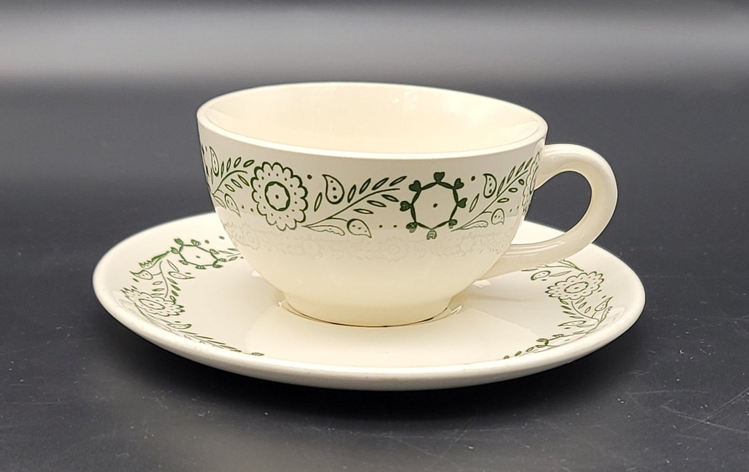 Cup & Saucer SCIO Pottery Rooster Weathervane Made in the USA 1960s - Etsy