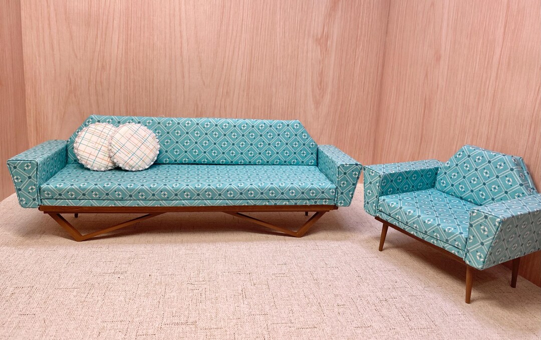 1/6 Scale MCM Sofa and Chair Set - Etsy