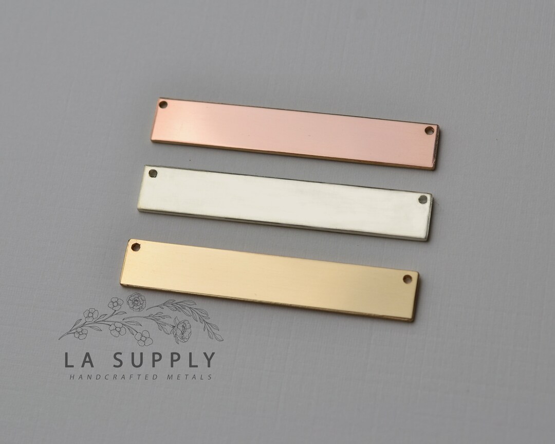 Bar Blank, 1.5 X .25 Inches, Gold Fill Bar Blank, Sterling Silver Stamp ...