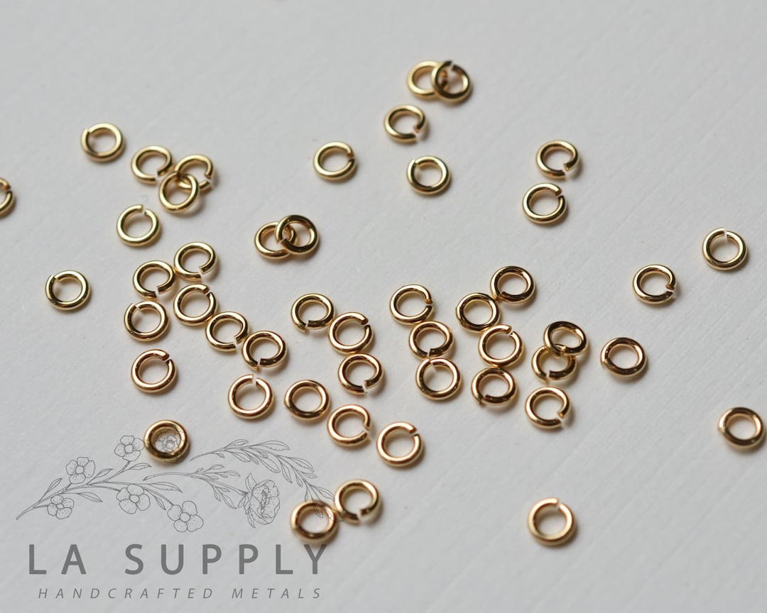 3mm Round Jump Rings, Open Jump Rings, Gold Filled Jump Rings, Sterling ...