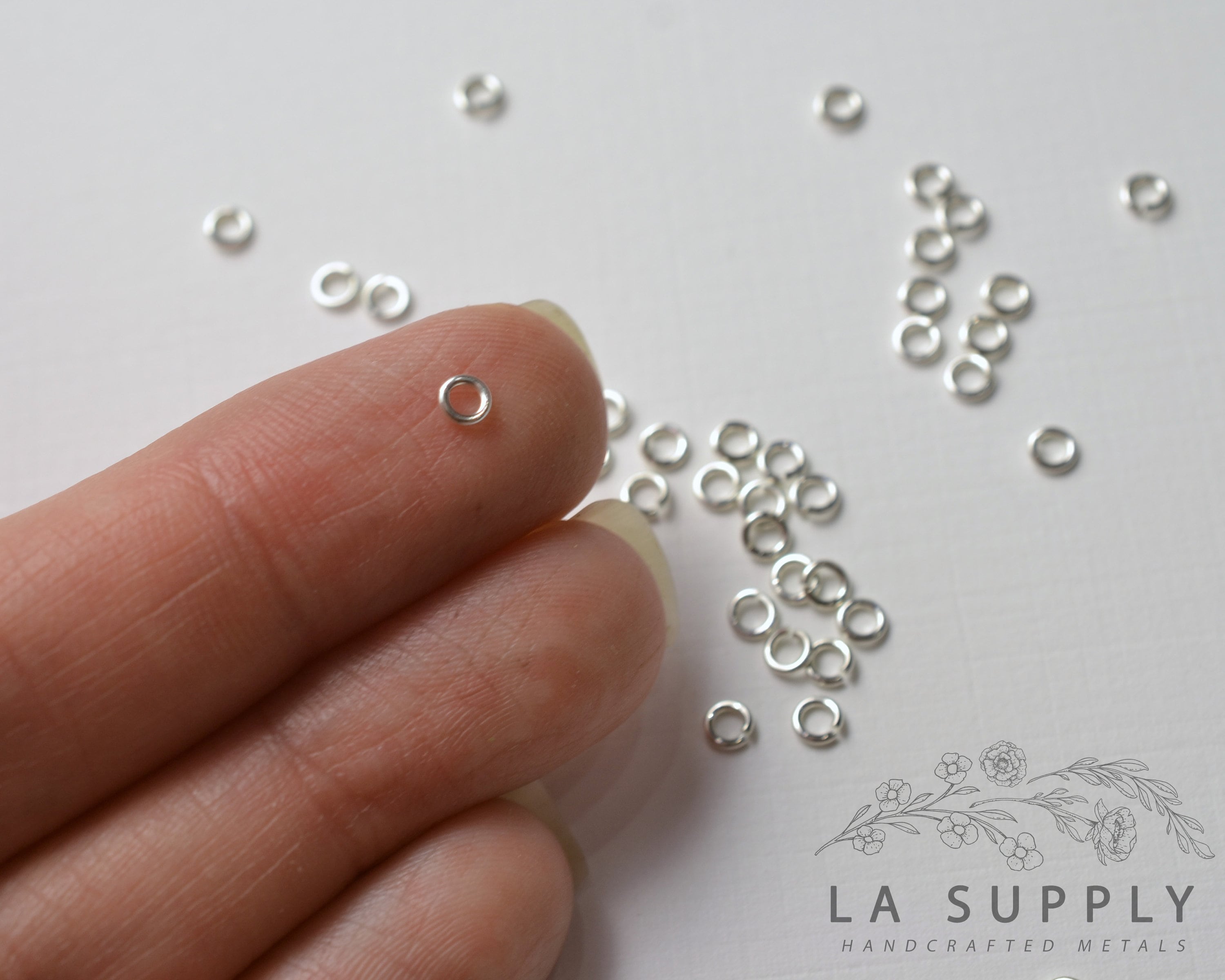 3mm Round Jump Rings, Open Jump Rings, Gold Filled Jump Rings, Sterling ...