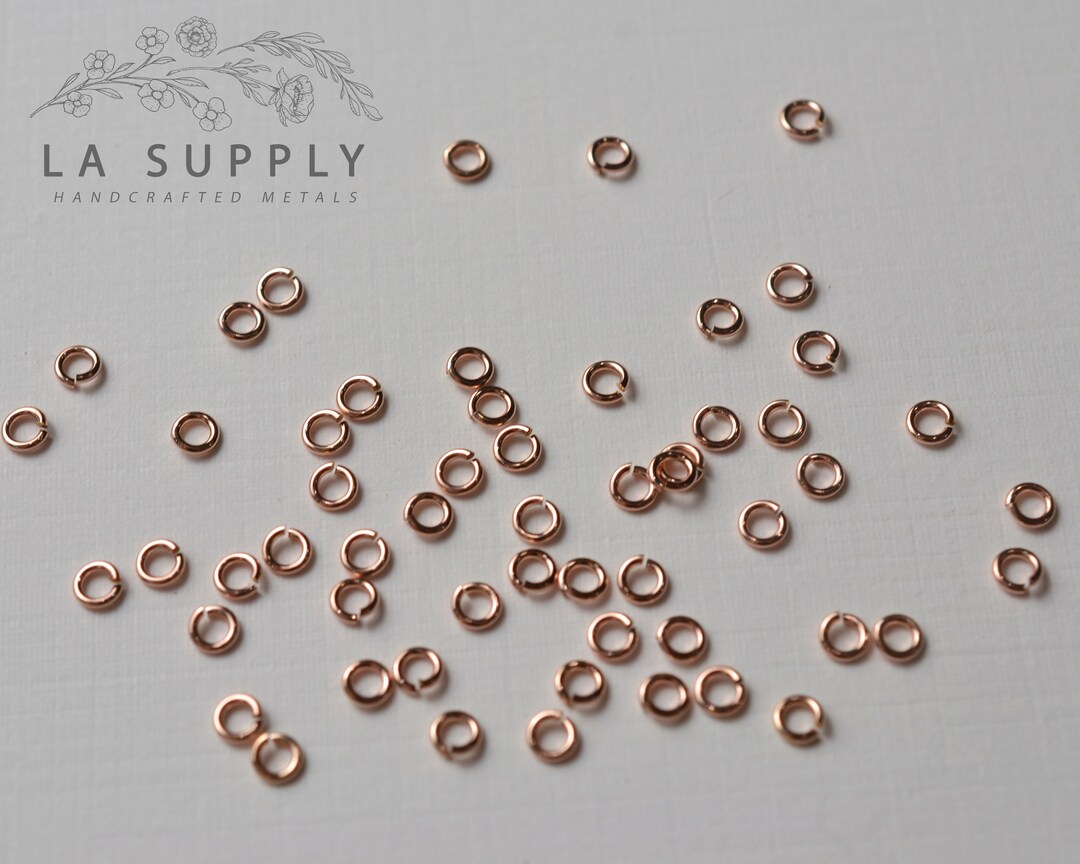 3mm Round Jump Rings, Open Jump Rings, Gold Filled Jump Rings, Sterling ...