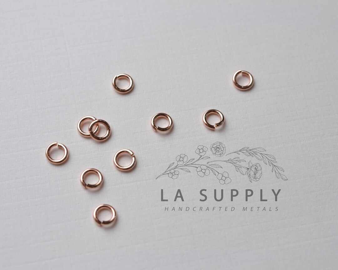 4mm Round Jump Rings, Open Jump Rings, 21ga, 21 Gauge, Gold Filled Jump ...