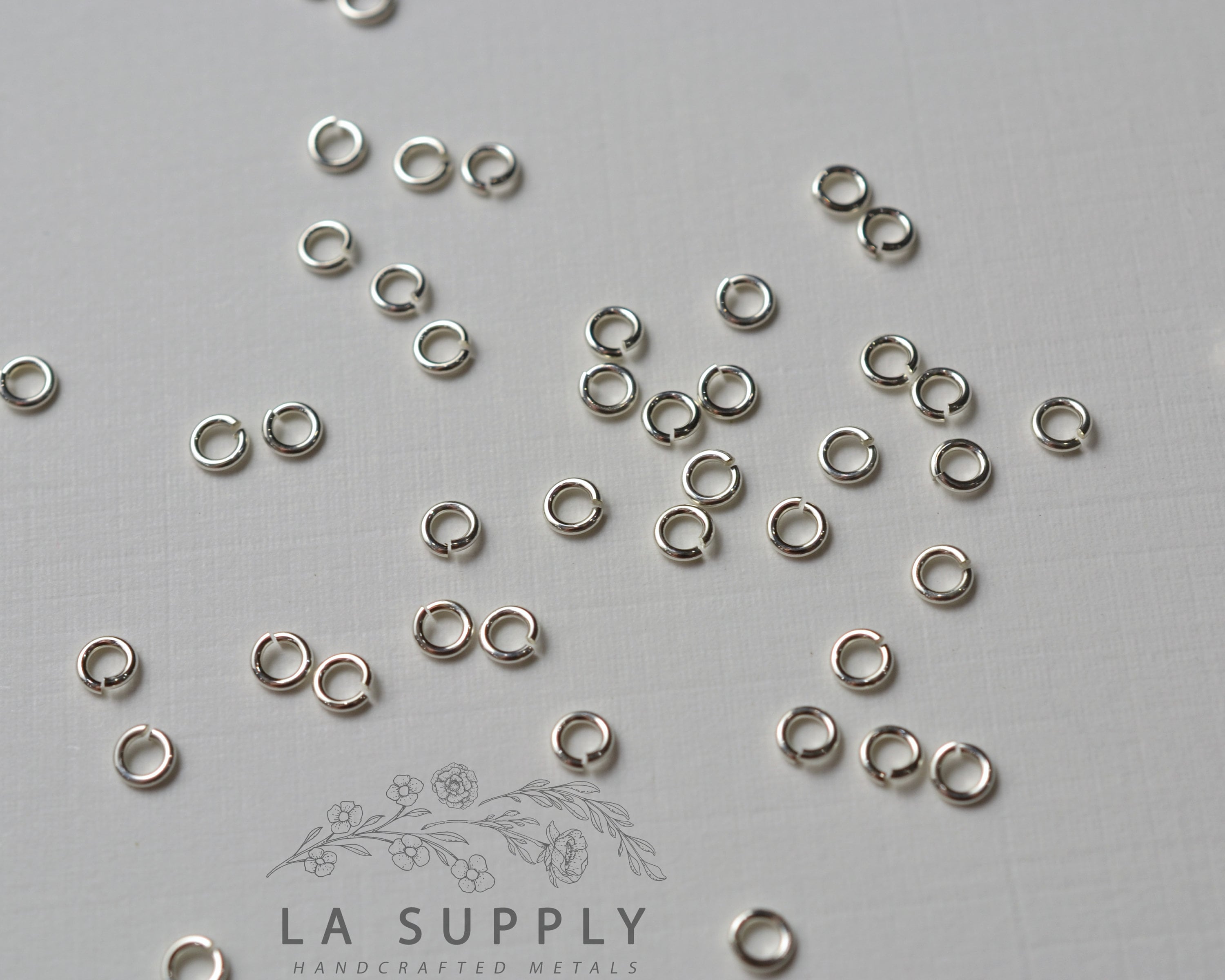 3mm Round Jump Rings, Open Jump Rings, Gold Filled Jump Rings, Sterling ...