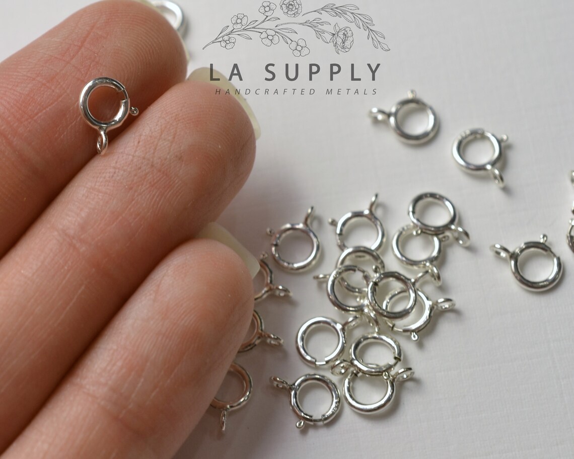 Clasp, Spring Ring Clasp, Gold Spring Clasp, Gold Clasp, Sterling ...