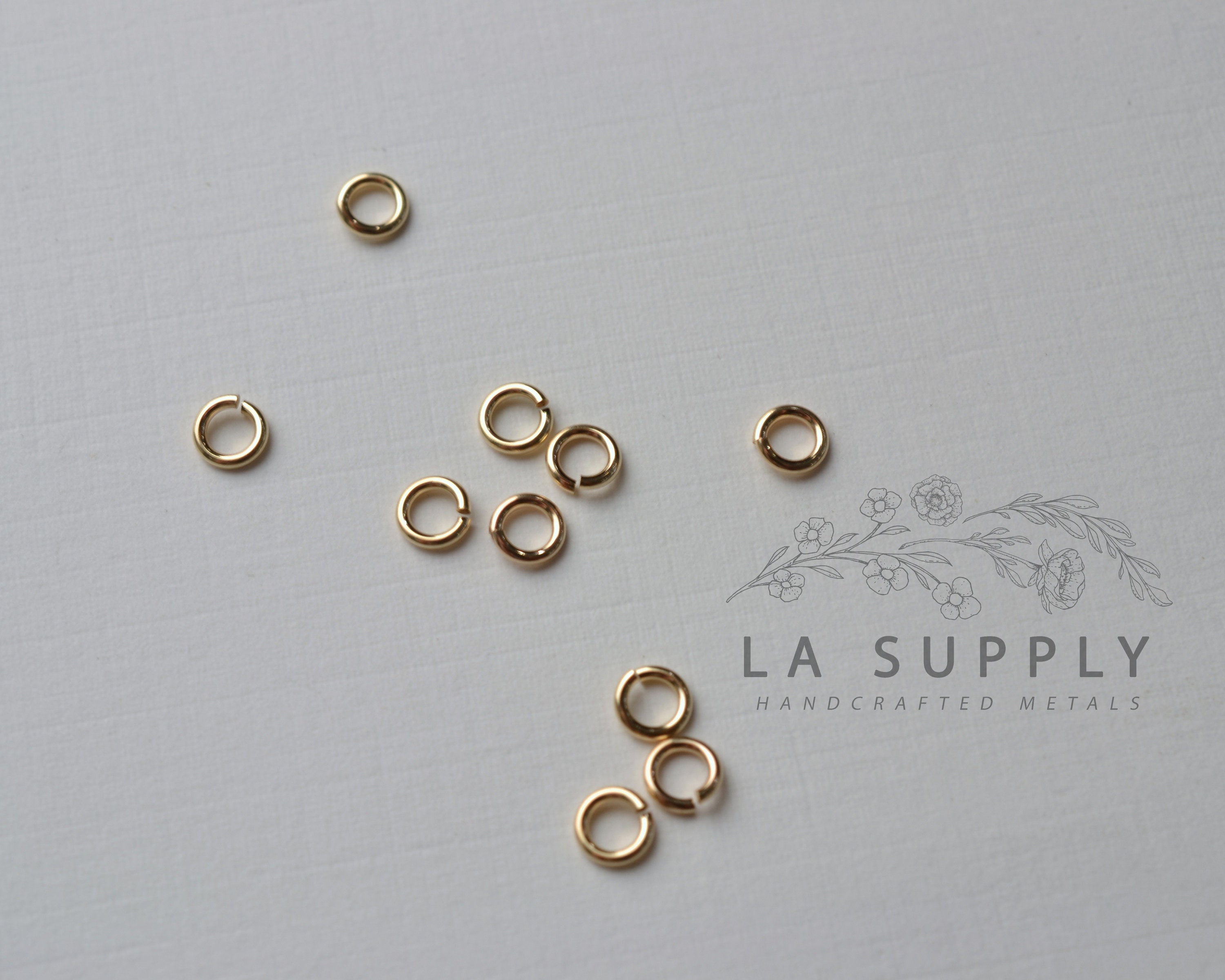 4mm Round Jump Rings Open Jump Rings 21ga 21 Gauge Gold | Etsy