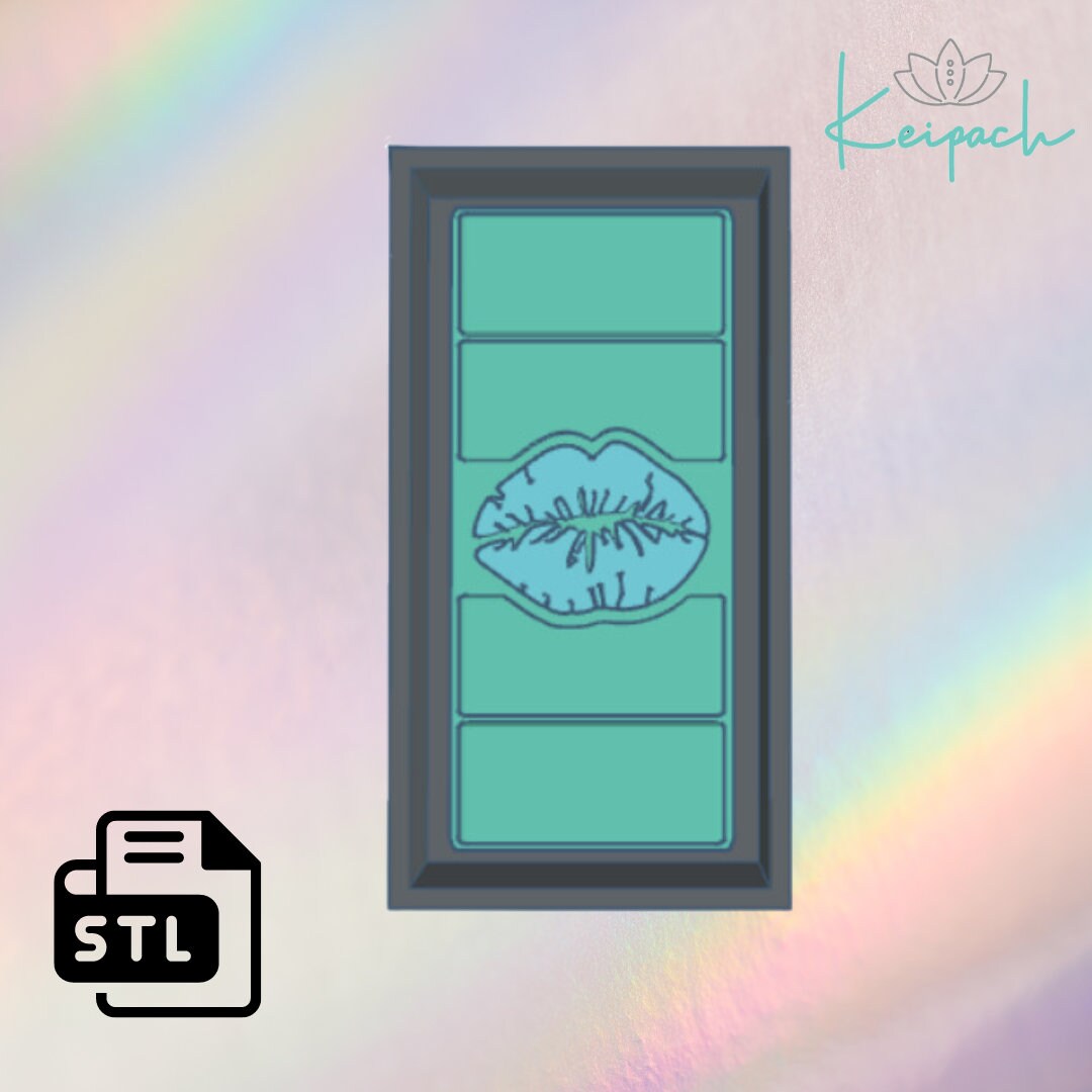 Lips Snap Bar Digital STL Master Mold File for Silicone Wax Melt Mold ...