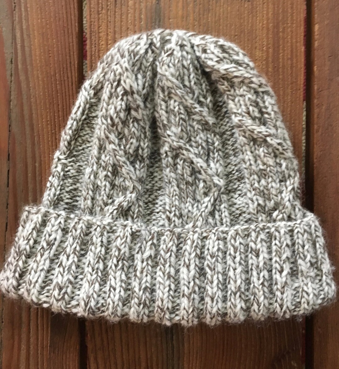 Men's Cable Knit Hat - Etsy