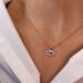 Evil Eye Rose Gold Necklace in 925 Silver - Etsy