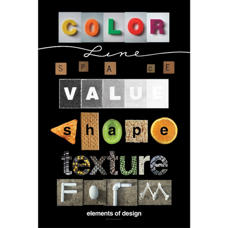 Elements of Design 18x27 Poster color Line Space Value - Etsy