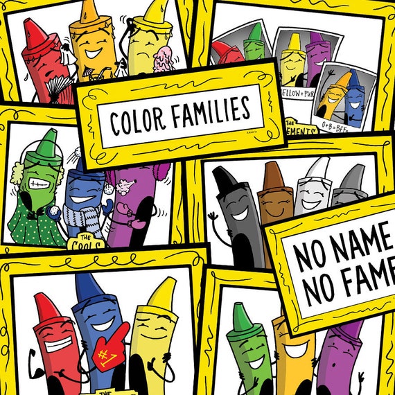 The Color Families digital Set of 8 Art Classroom Decor - Etsy Canada