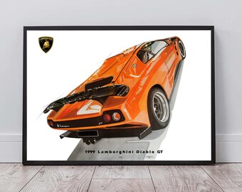 Lamborghini Diablo Poster - Etsy UK