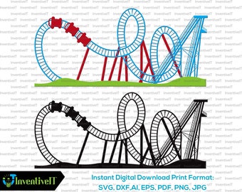 Roller coaster svg | Etsy
