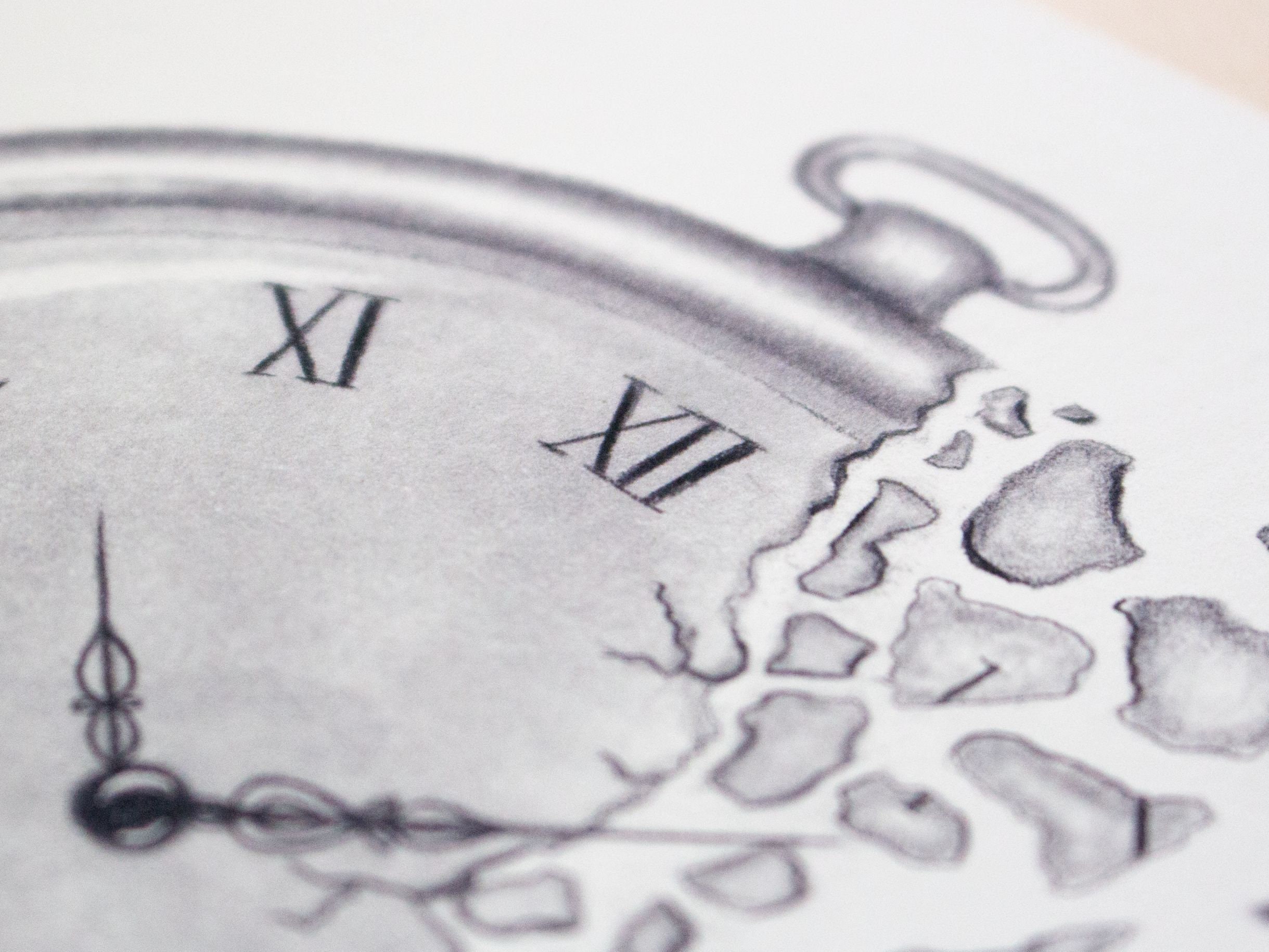 Broken Clock Drawings