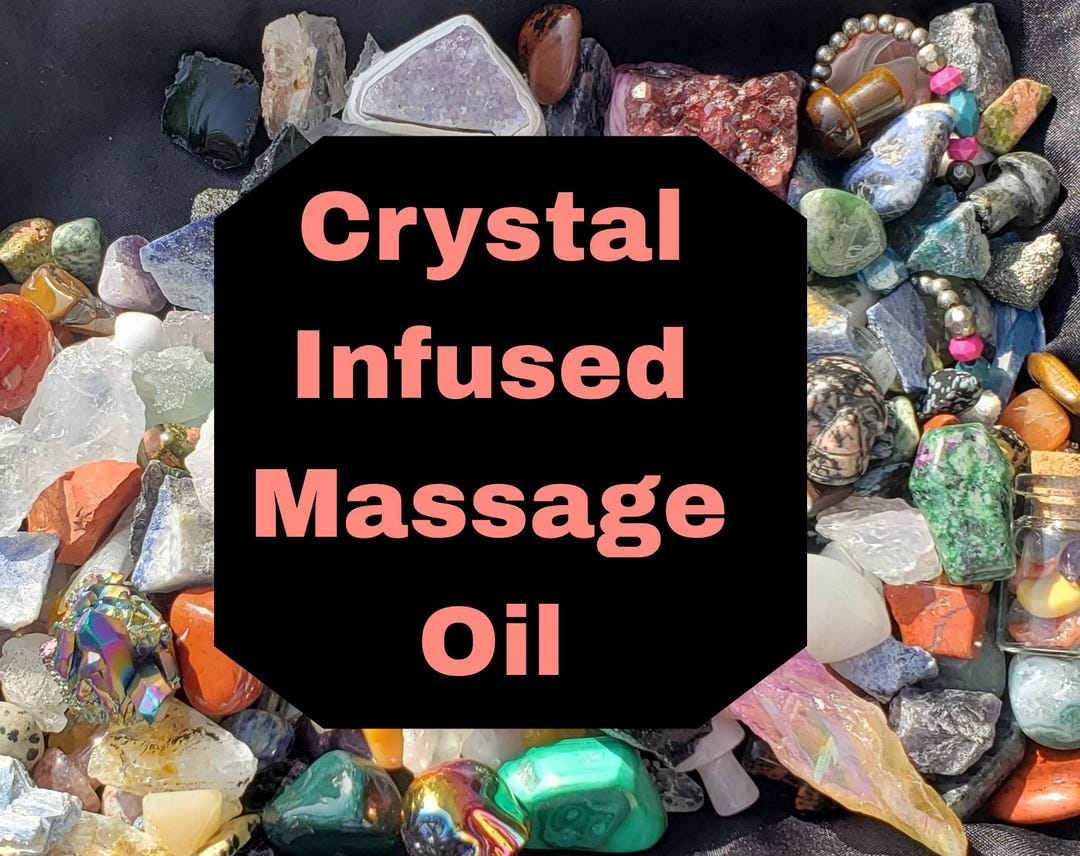 Crystal Infused Massage Oil Made With Essential Oils Customized for You ...
