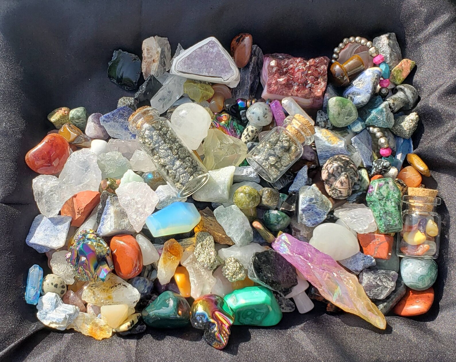Witch Crystal Confetti Crystal Scoops Raw, Tumbled, Small Clusters ...