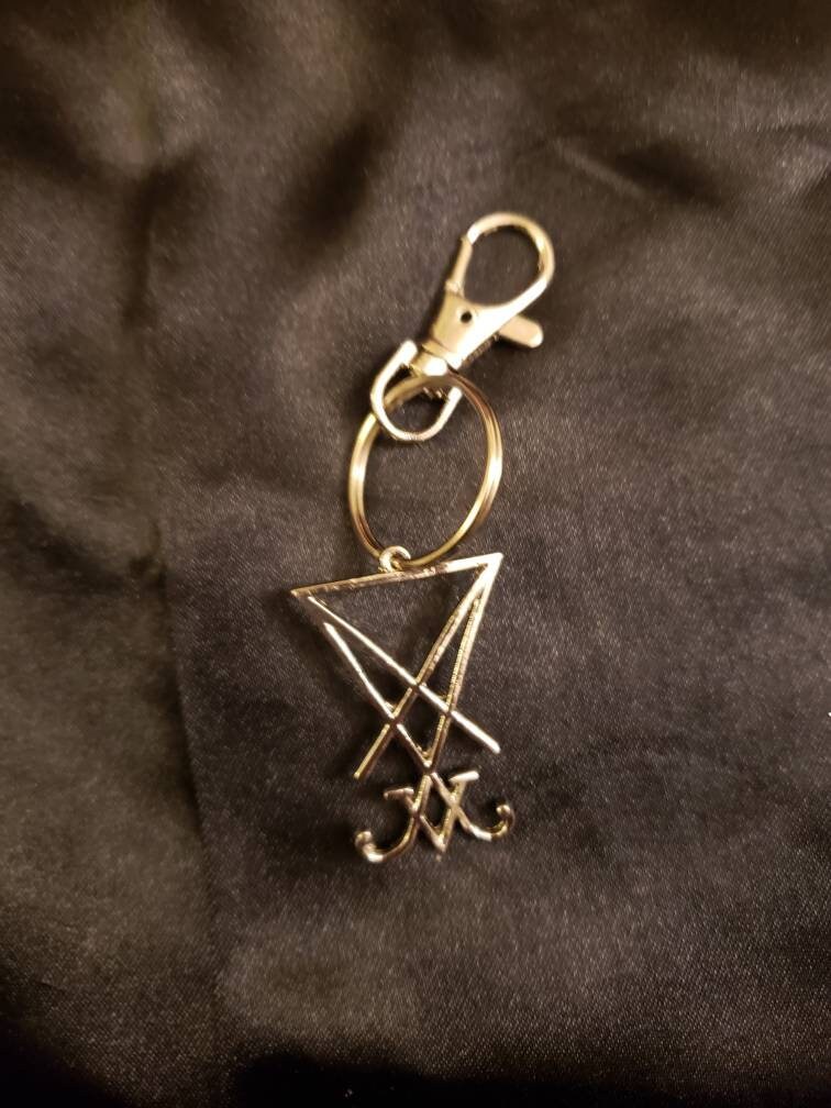 Lucifer Sigil Keychain Set Includes Purse or Dog Tag Charm - Etsy