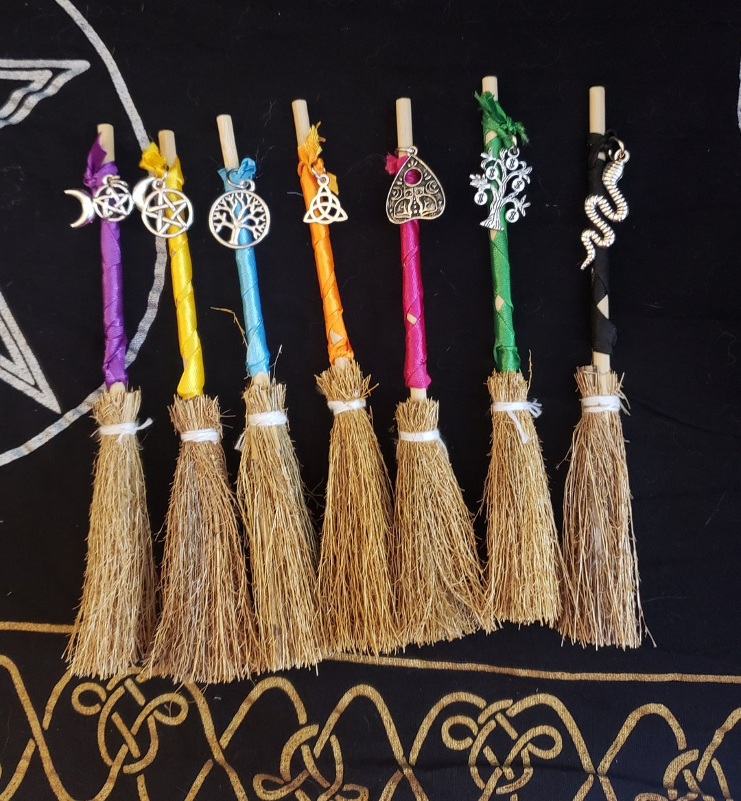 6" Customized Altar Broom or Wall Hanging! 10 Color Choices & 7 Charm ...