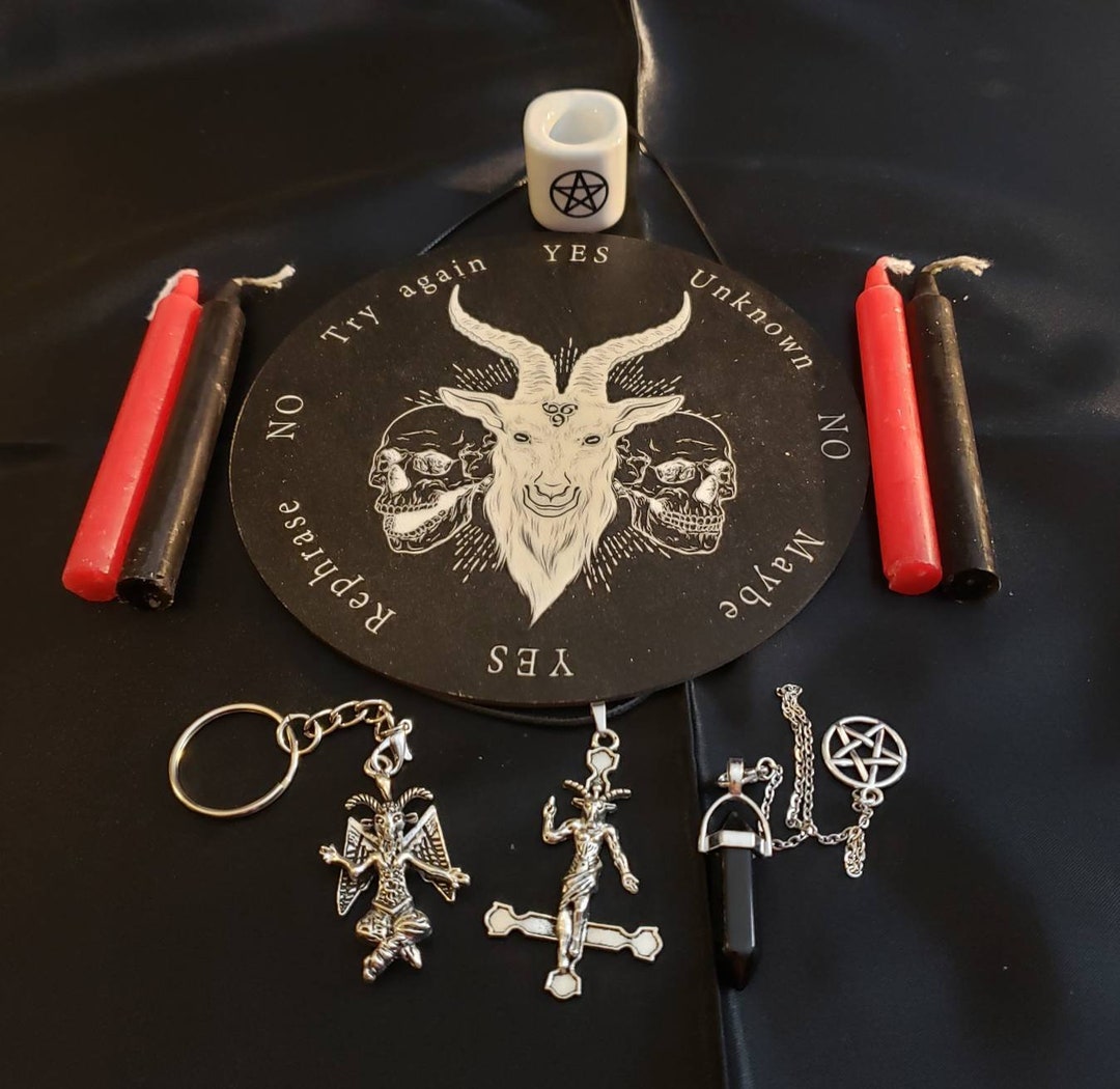 Ram Skull Pendulum Board Set - Includes Board, Pendulum, Candle Holder ...