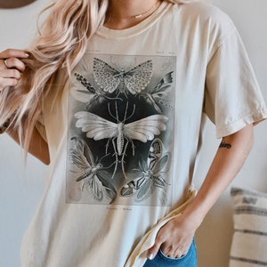 Vintage Moth Chart Shirt, Ivory Comfort Colors Short Sleeve Tee, Moth ...