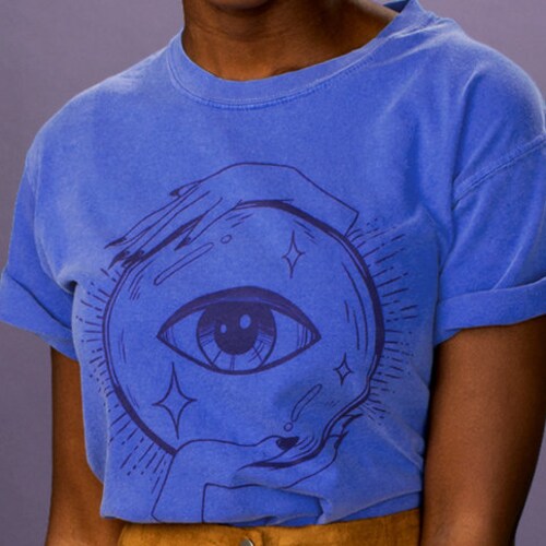 Crystal Ball Comfort Colors Periwinkle Shirt Fortune Teller | Etsy