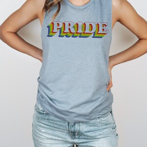Pride Rainbow Women's Muscle Tank, LGBTQIA Pride Tank Top, Rainbow ...