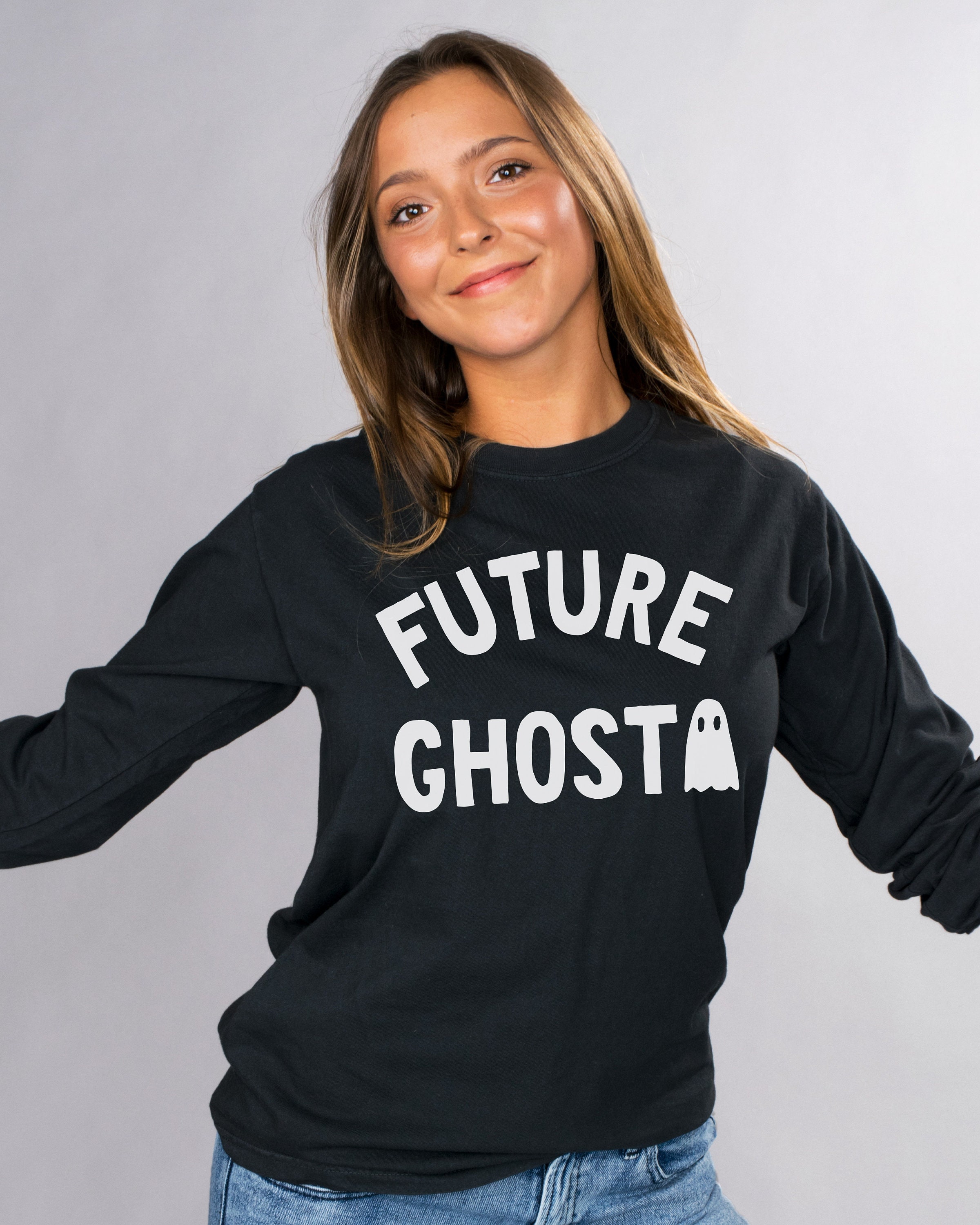 Future Ghost Comfort Colors Long Sleeve Shirt Funny Halloween | Etsy
