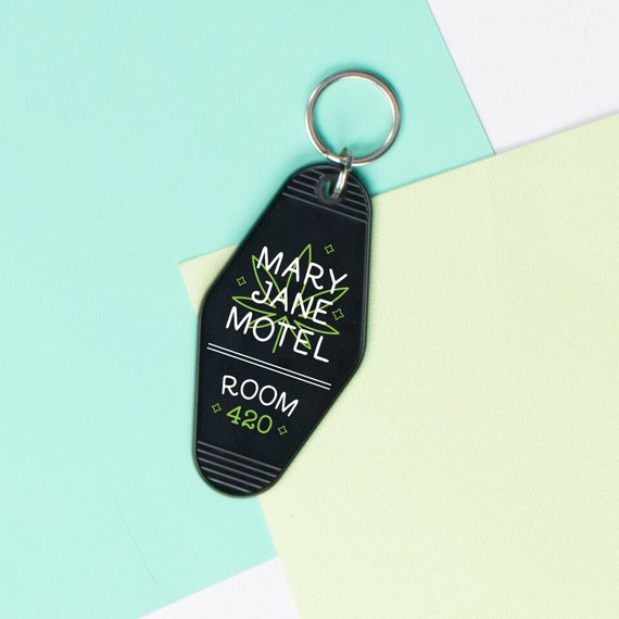 Mary Jane Motel Room 420 Motel Keychain Cute Retro Weed - Etsy