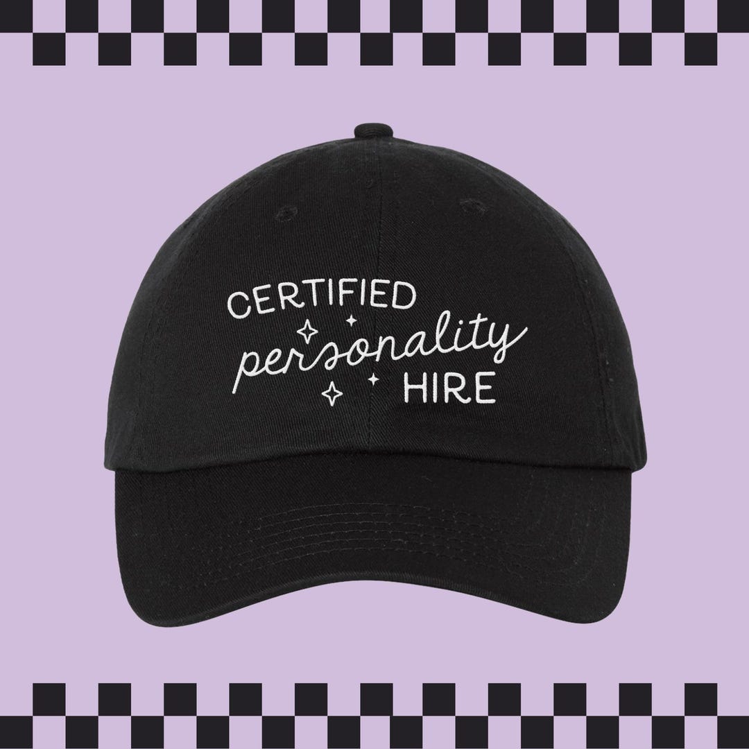 Personality Hire Embroidered Bio-washed Classic Dad Hat, Trendy Funny ...
