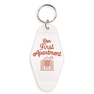 Our First Apartment Motel Keychain, Cute Retro Style Apartment Keychain ...