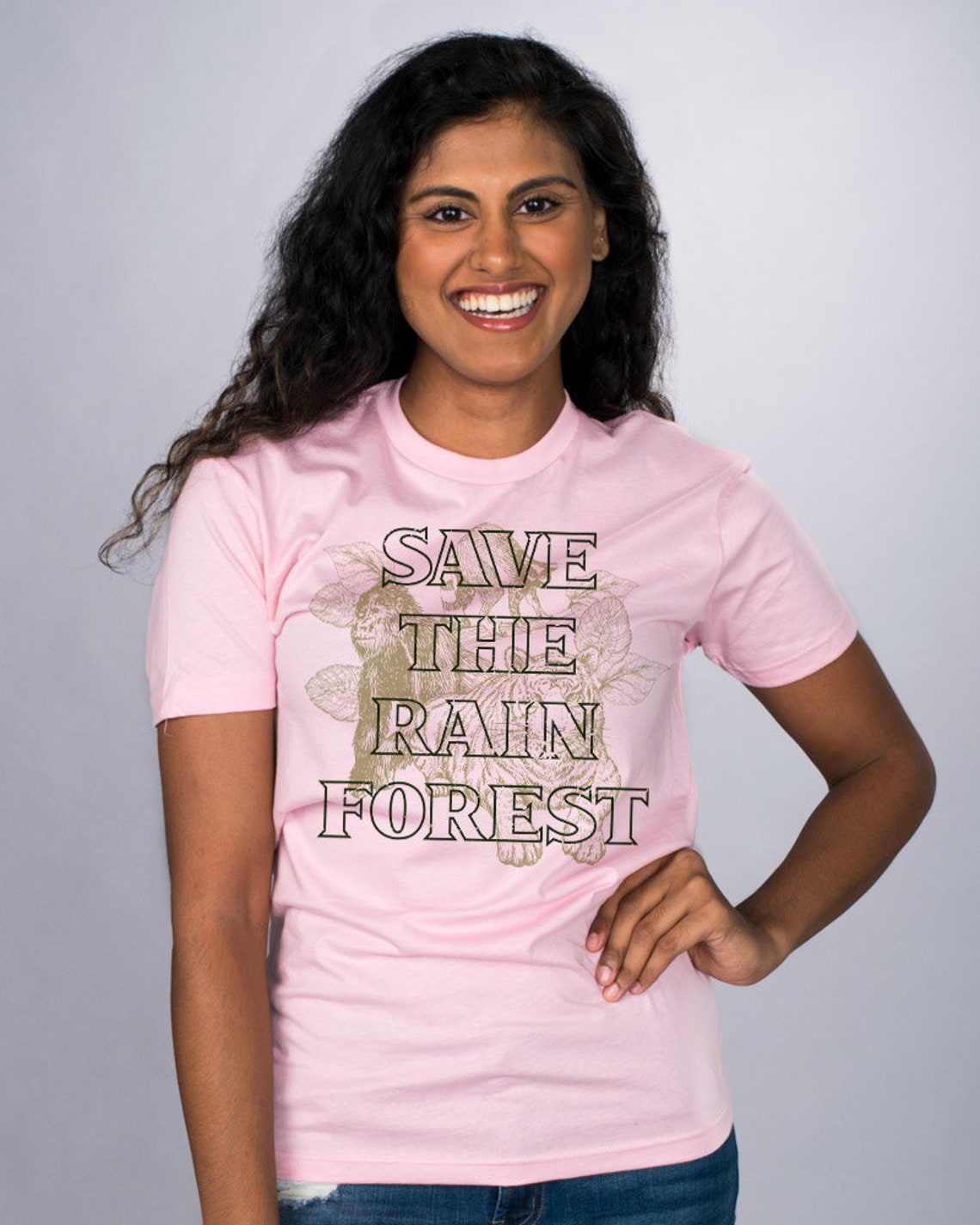 Save the Rainforest Unisex White Short Sleeve T-shirt Cute - Etsy