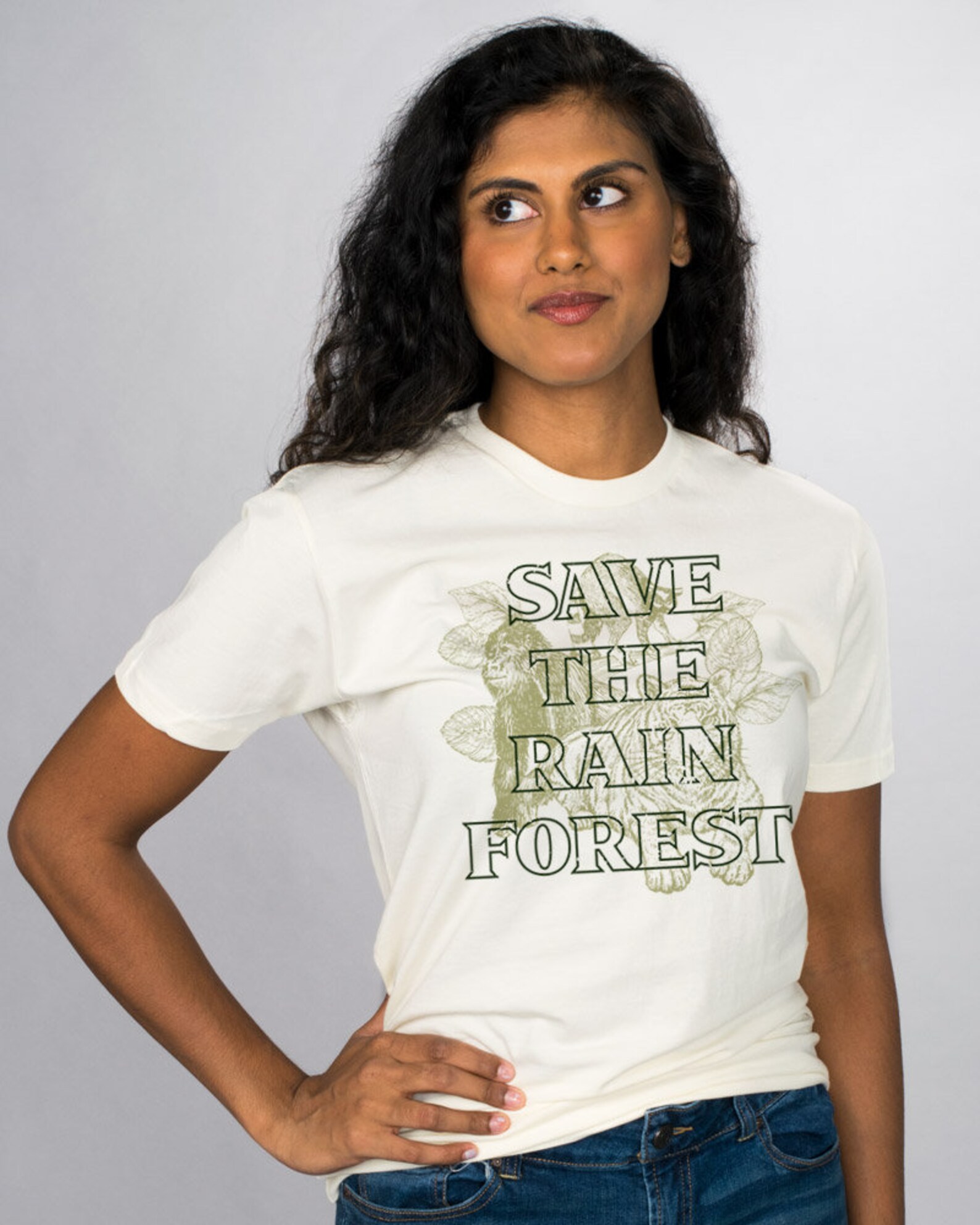 Save the Rainforest Unisex White Short Sleeve T-shirt Cute - Etsy