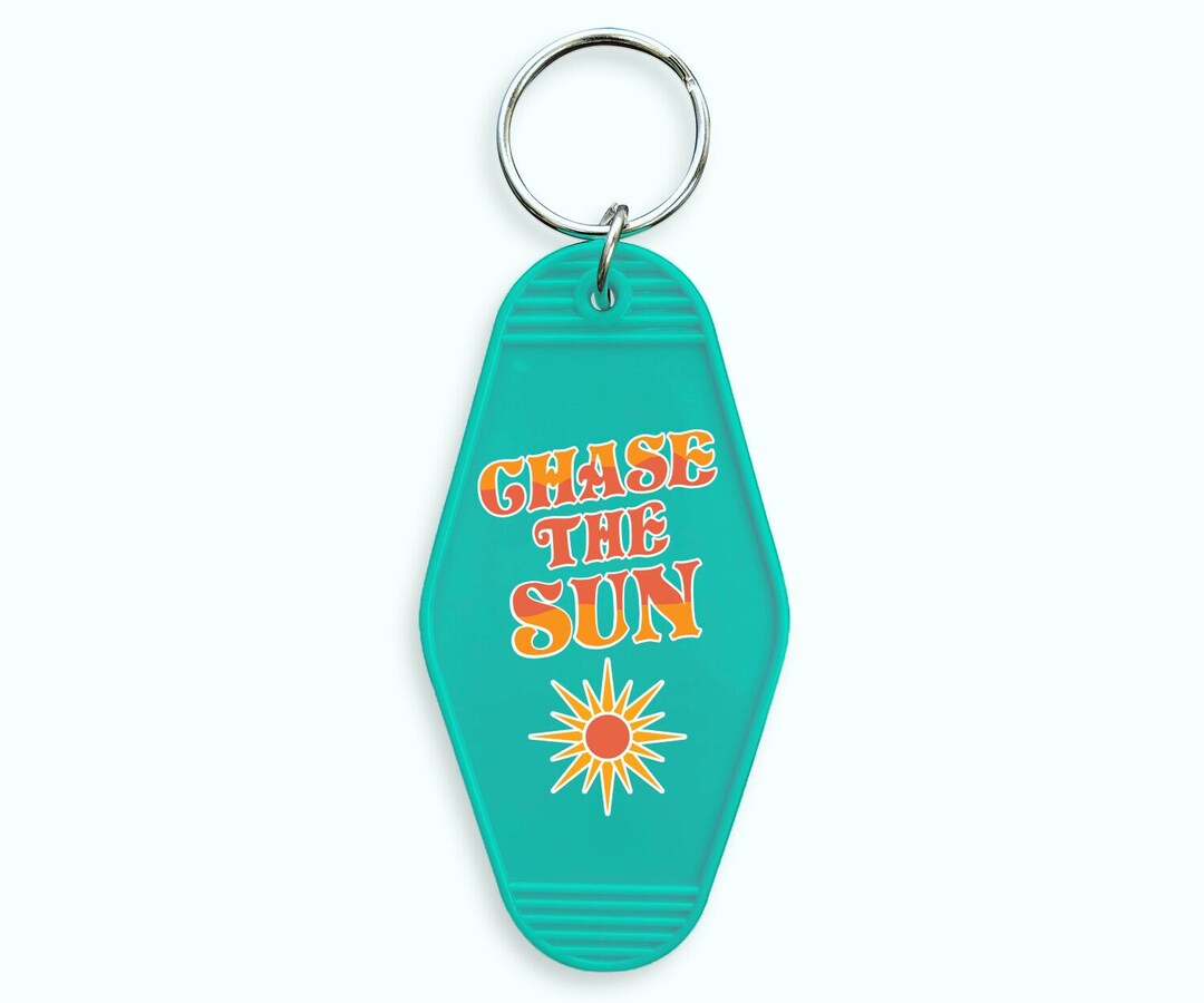 Chase the Sun Motel Keychain, Cute Retro Style Travel Road Trip ...
