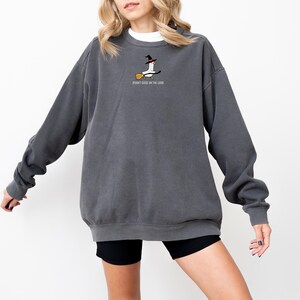Spooky Goosey Embroidered Comfort Colors Crewneck Sweatshirt, Fall ...