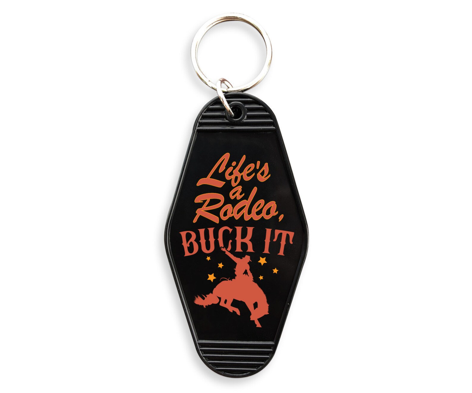 Life's A Rodeo Buck It Motel Keychain Cute Retro Style - Etsy