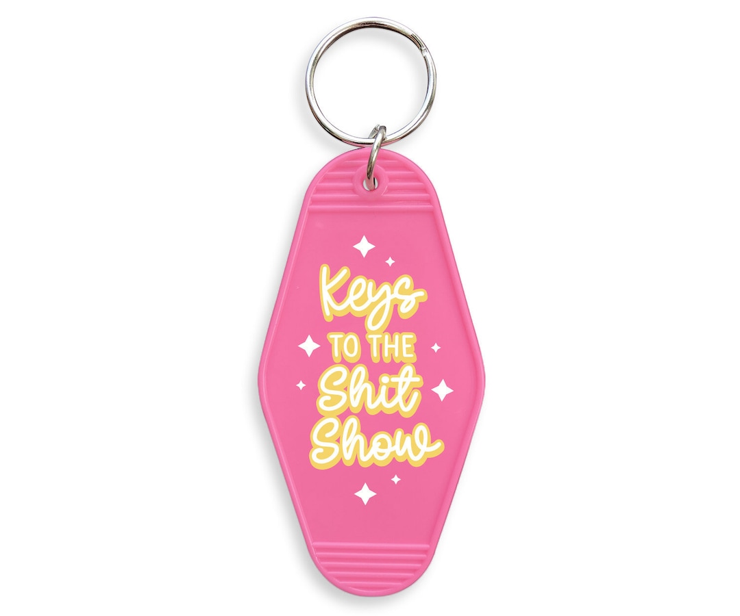 Keys to the Shit Show Motel Keychain, Cute Retro Style Apartment ...