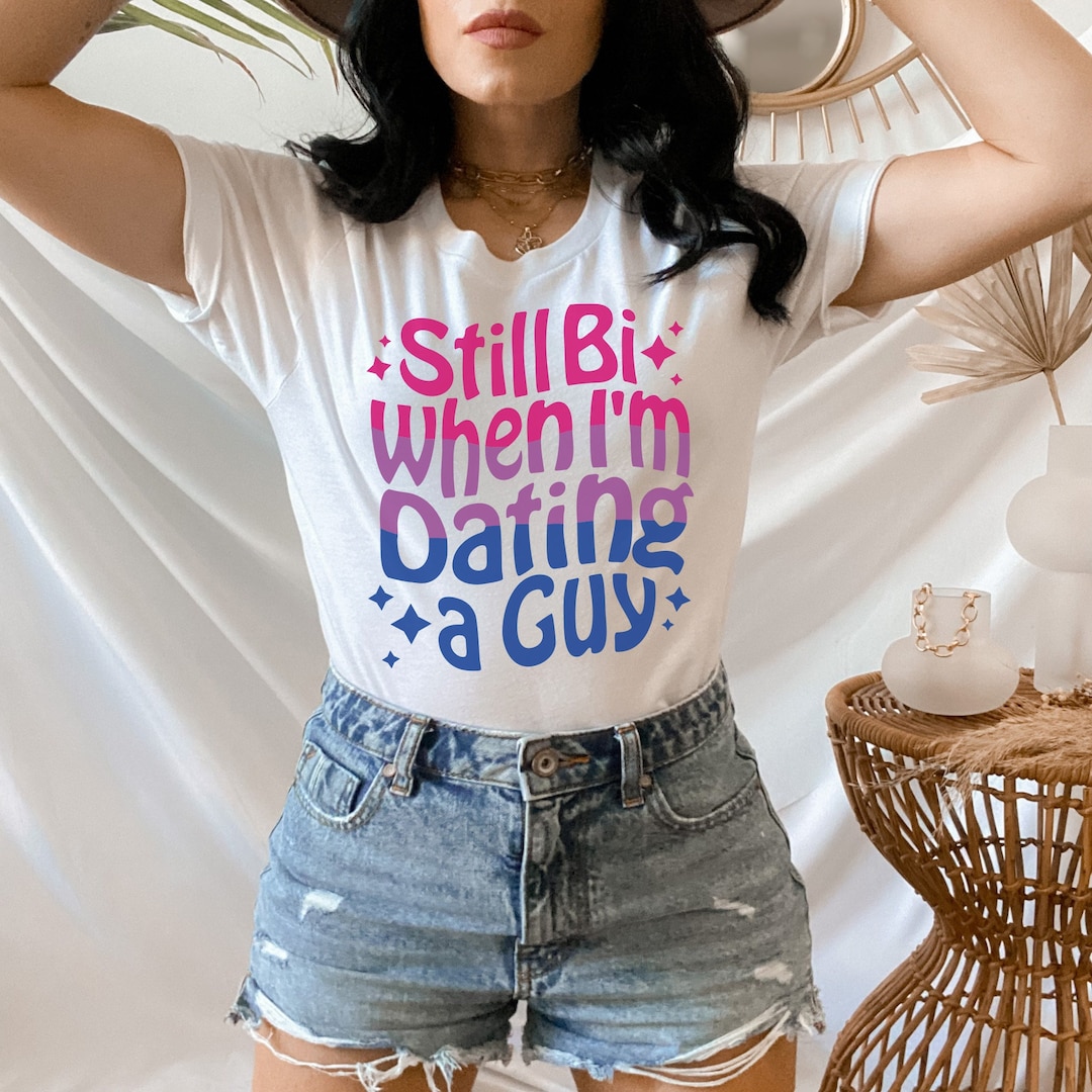 Still Bi Unisex Short Sleeve T-shirt, Cute Bisexual Pride Graphic Tee ...