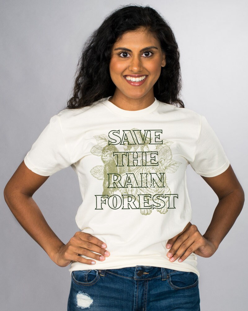Save the Rainforest Unisex White Short Sleeve T-shirt Cute | Etsy