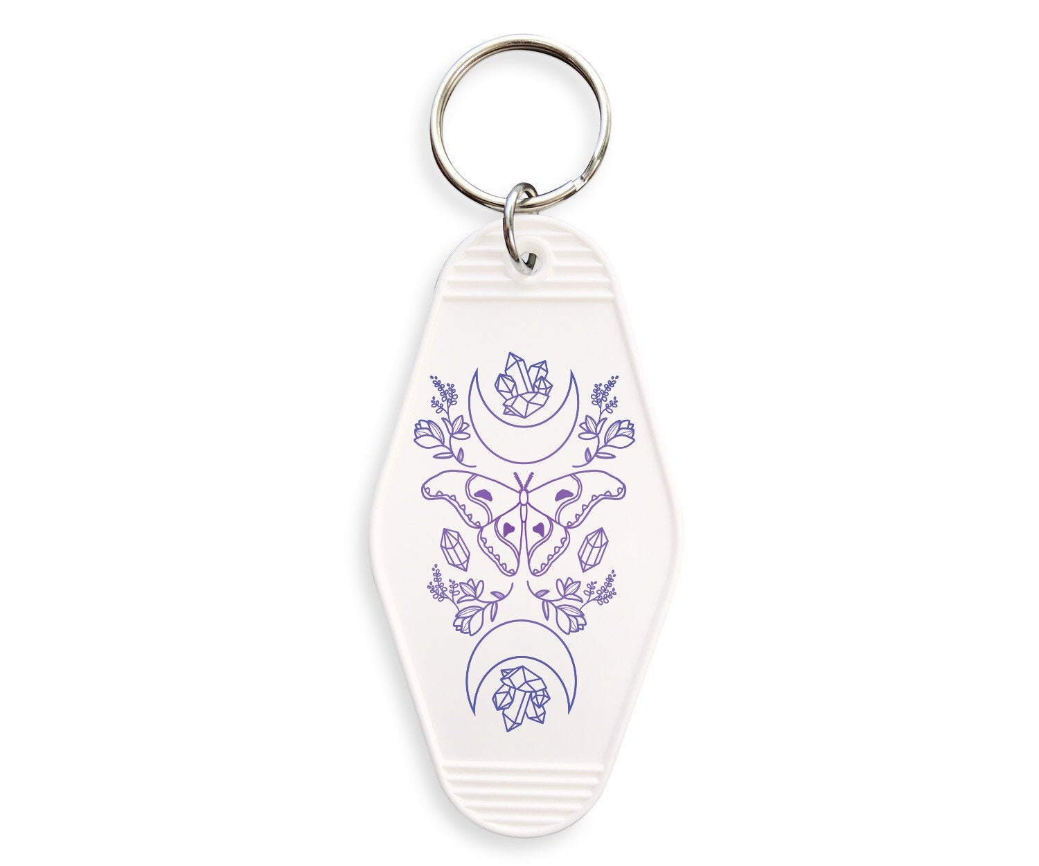 Lunar Moth Motel Keychain Cute Retro Style Moth Ombre - Etsy