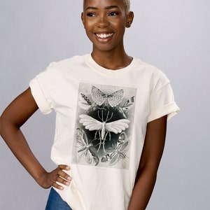Vintage Moth Chart Shirt, Ivory Comfort Colors Short Sleeve Tee, Moth ...
