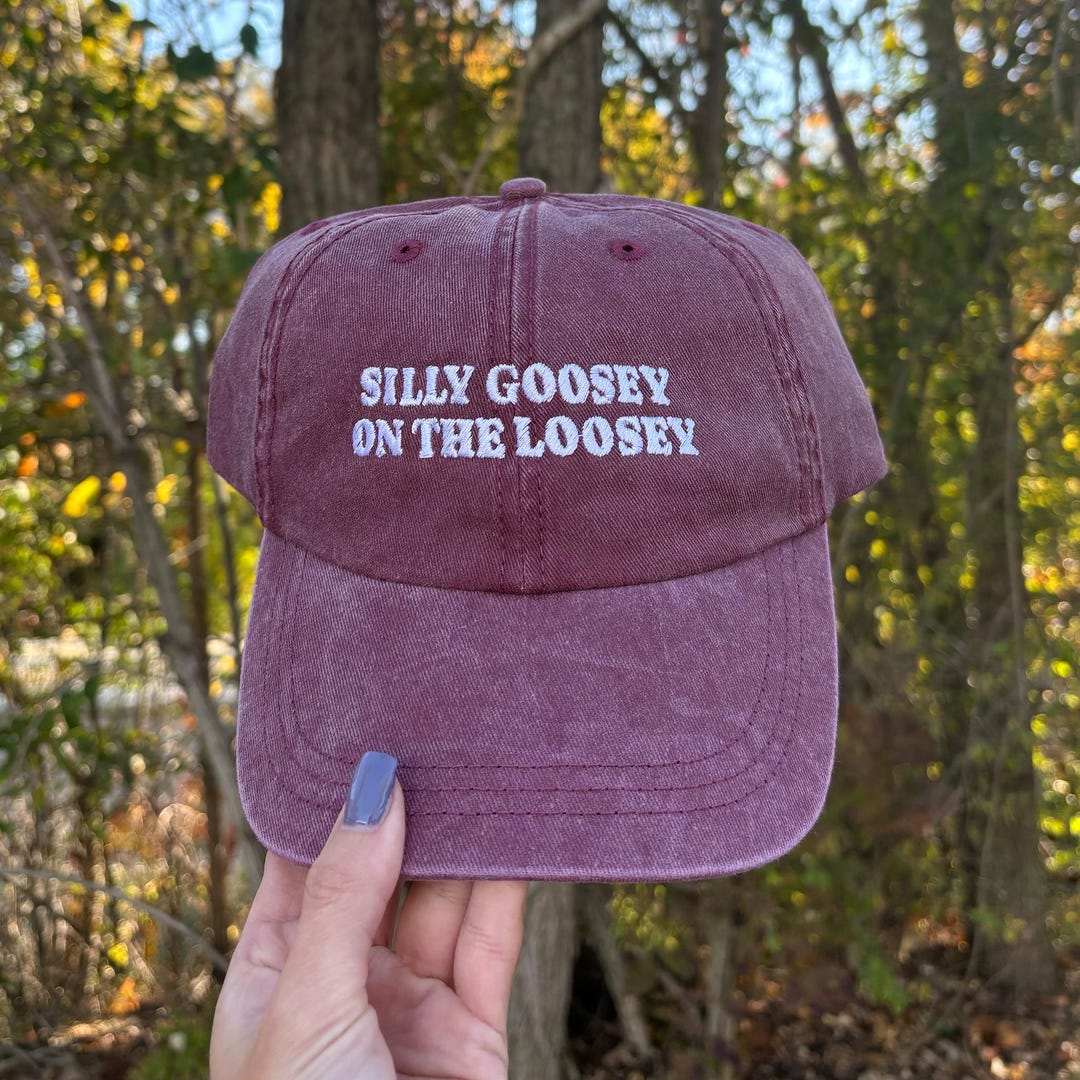Loosey Goosey Embroidered Pigment-dyed Cap, Goose Loose Silly Vintage ...