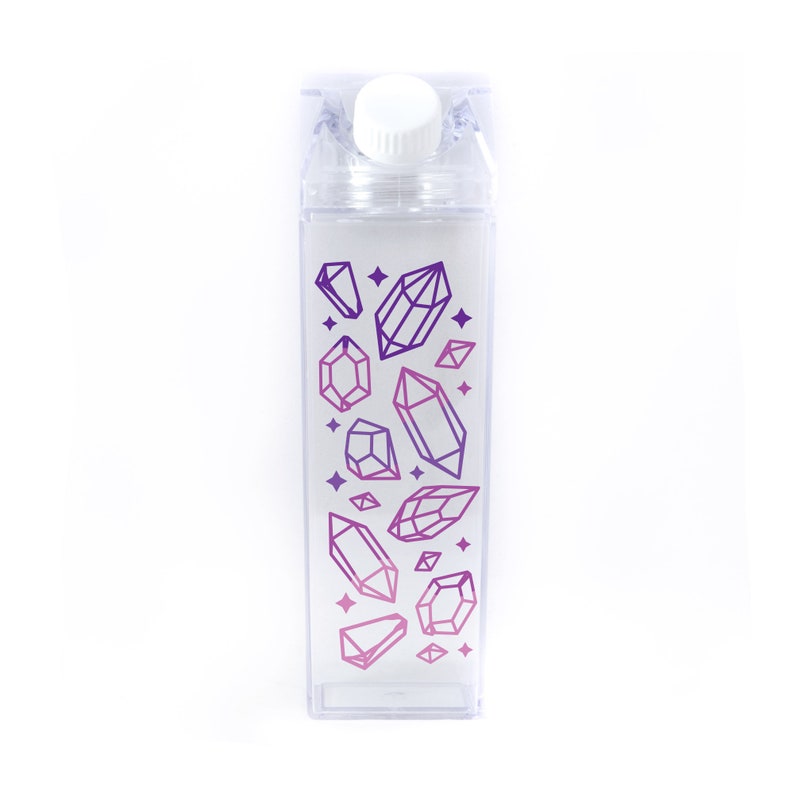Crystal Pattern Milk Carton Water Bottle Cute Milk Carton - Etsy