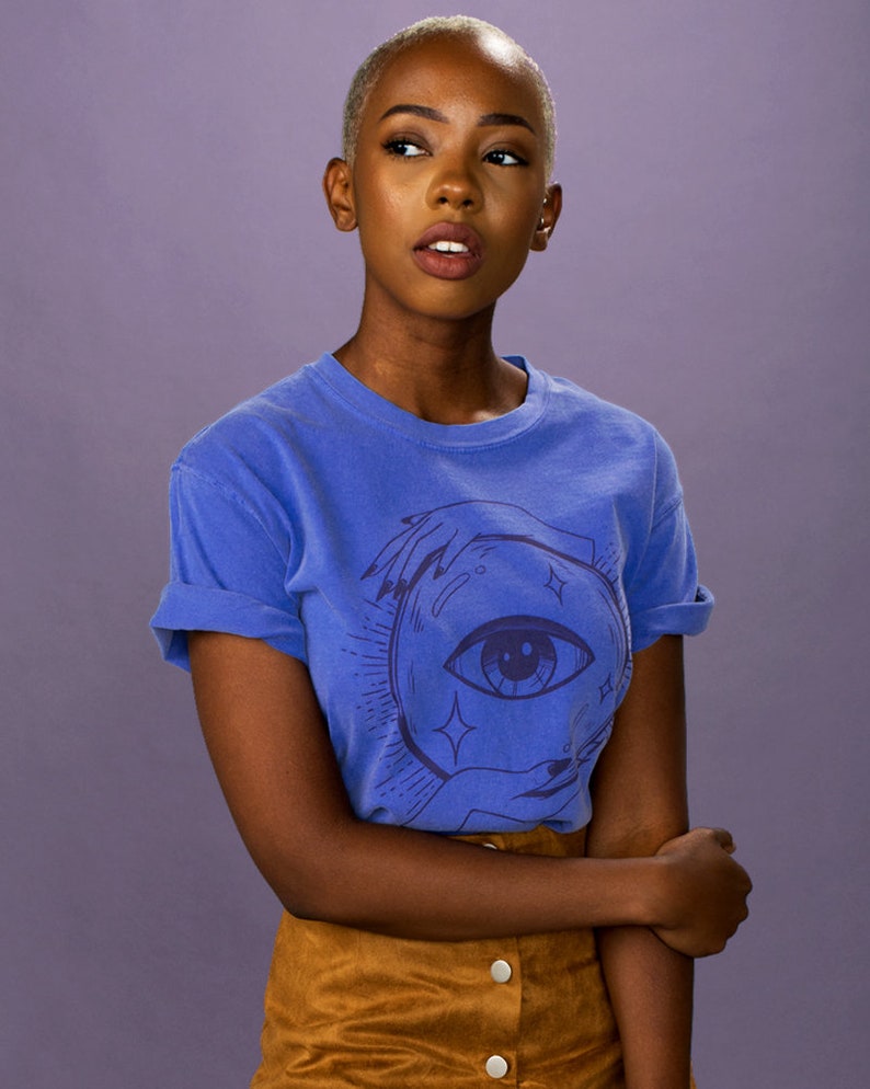 Crystal Ball Comfort Colors Periwinkle Shirt Fortune Teller - Etsy