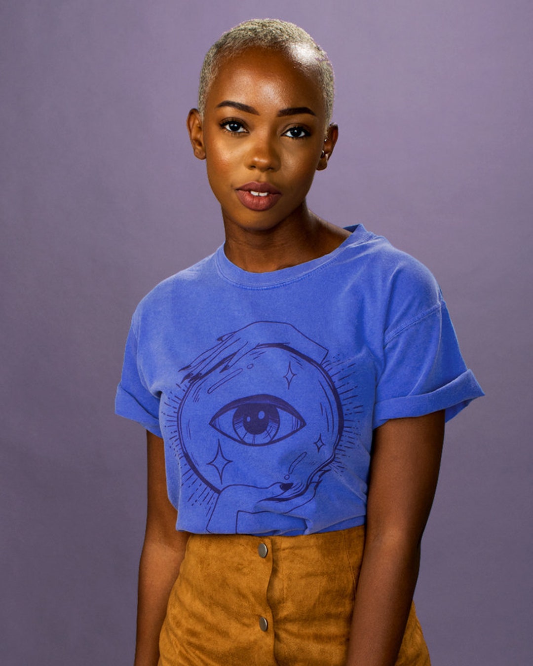 Crystal Ball Comfort Colors Periwinkle Shirt, Fortune Teller Halloween ...