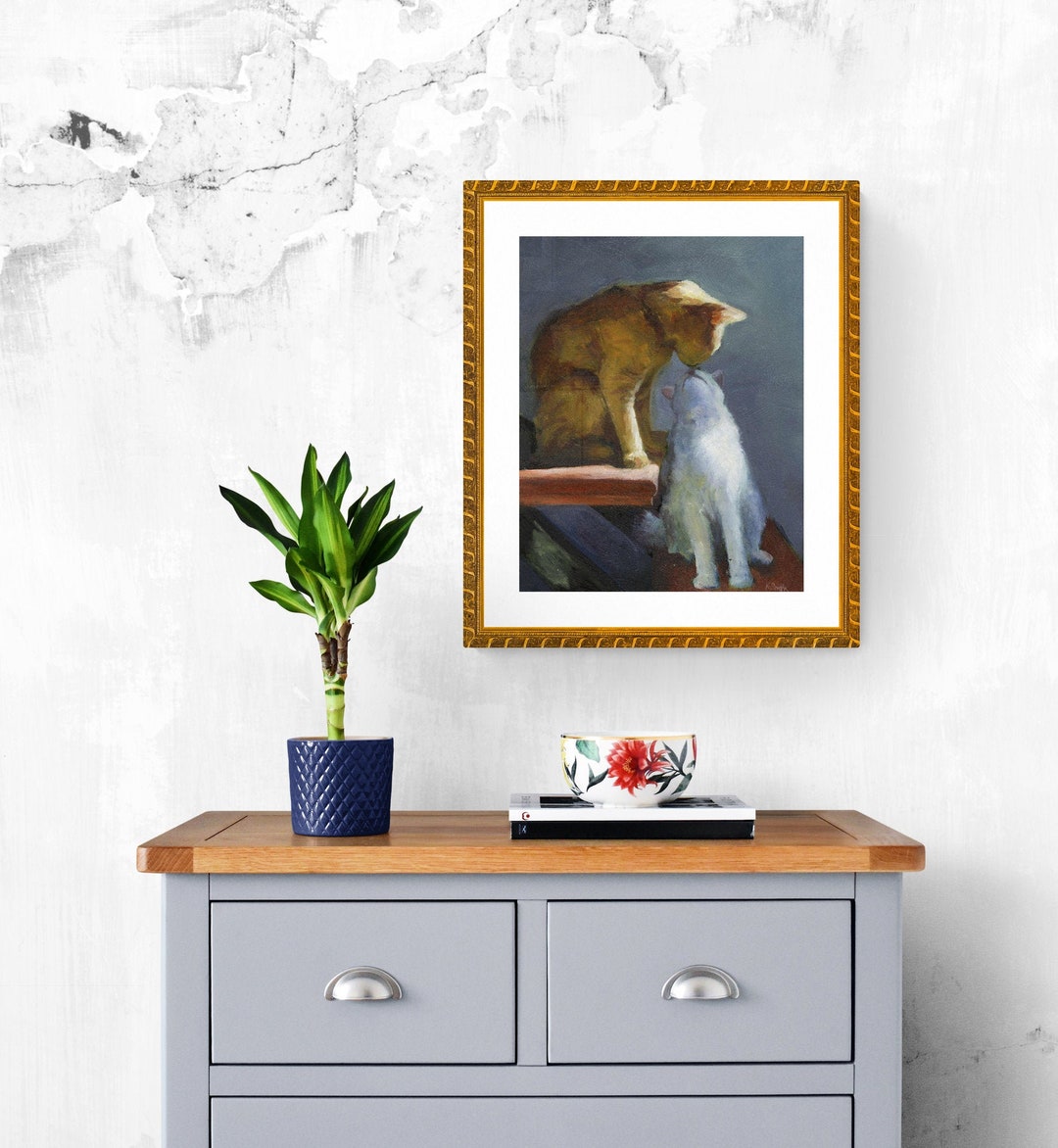 Fine Art Print - Cats in Sun, Two Cats // Original Oil Painting - Etsy