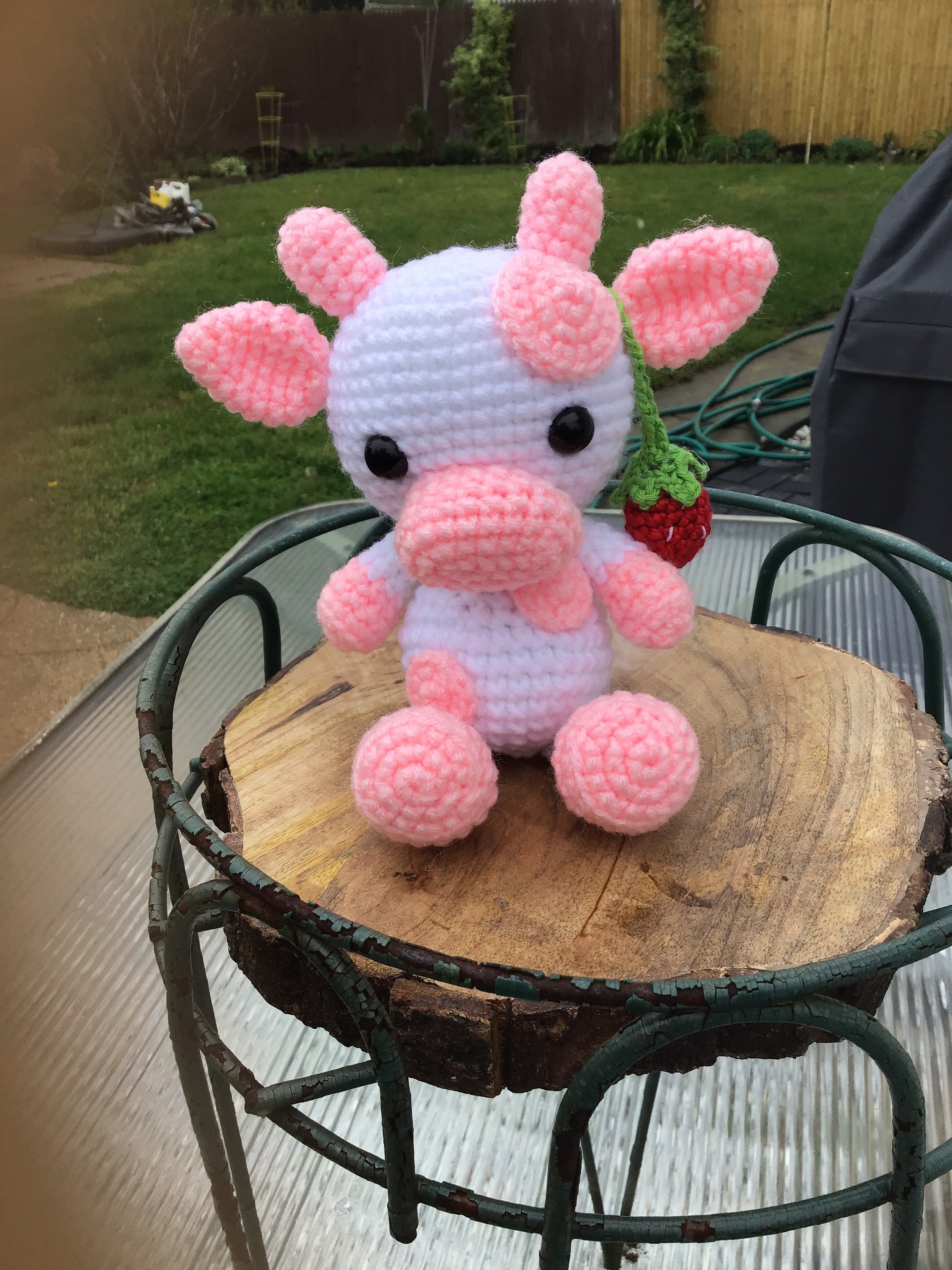 Amigurumi Strawberry Cow Stuff Animal Minicowtoy - Etsy